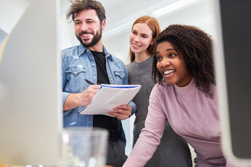 Web Designer As a Creative Start-up Team on the PC Stock Image - Image ...