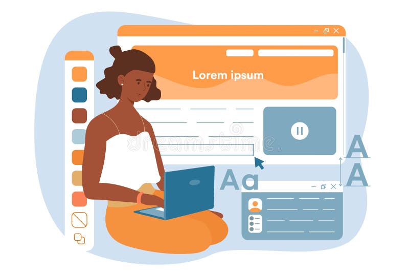 Web designer concept stock vector. Illustration of data - 273612617