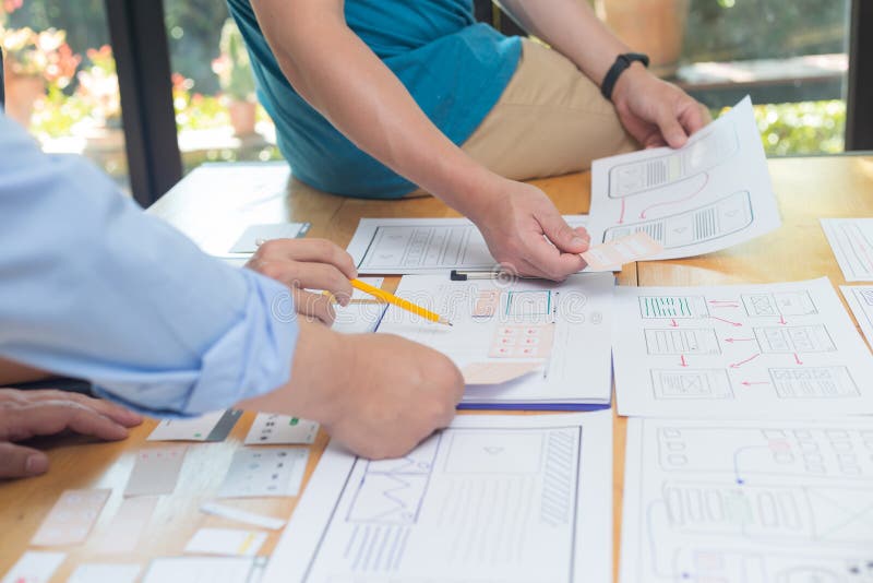 Web Designer, Creative Planning, Application Development, User Experience Concept Outline Stock ...