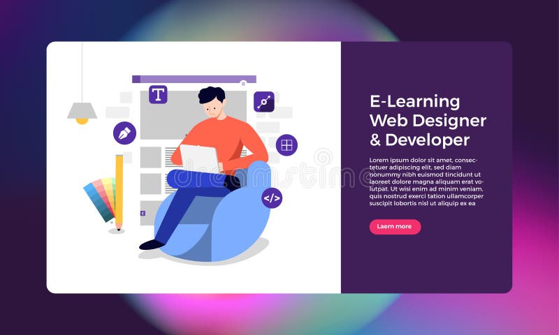 Web Designer & Developer Stock Vector - Illustration of concept, modern ...