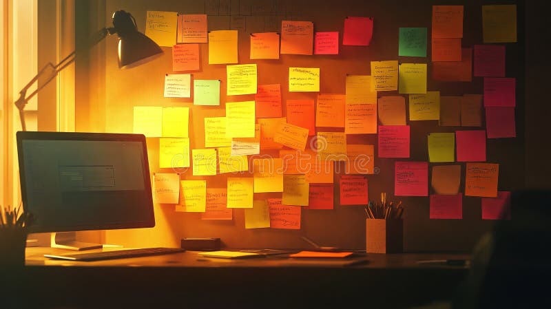 A Web Designer Generating Ideas for a Plan of Action. on the Office ...