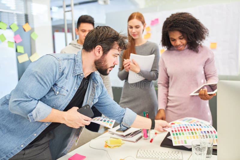 Web Designer and Graphic Designer As a Creative Team Stock Image ...