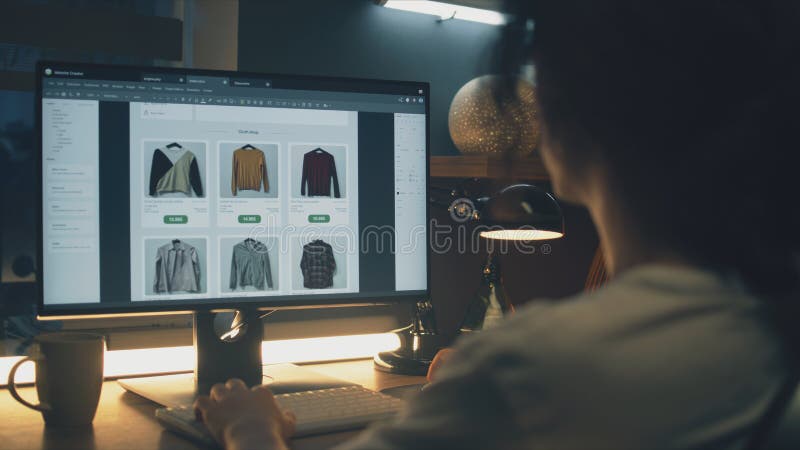 Web Designer Making Website at Home Stock Photo - Image of project ...