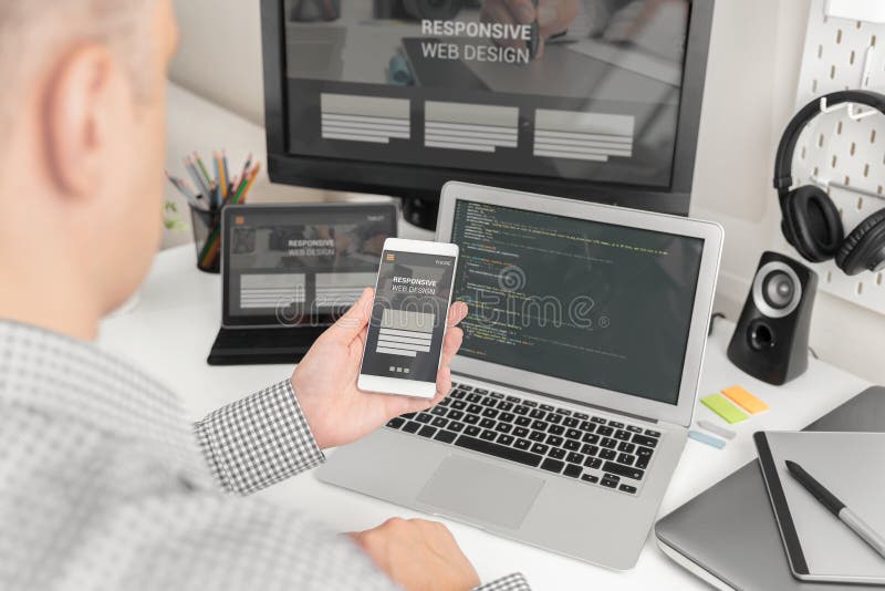 Responsive Website Template Multiple Devices Stock Photos - Download 11 ...