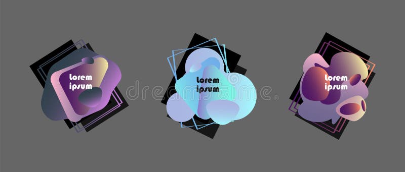 Designer Shapes Set. Vector Multicolored Stock Illustration ...