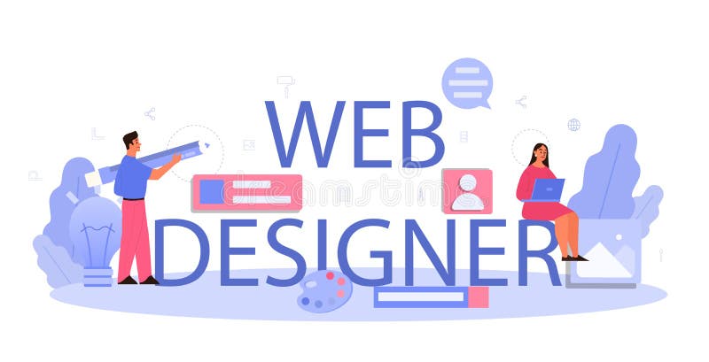 Web Designer Typographic Header. Graphic, Web, Printing Design Stock ...