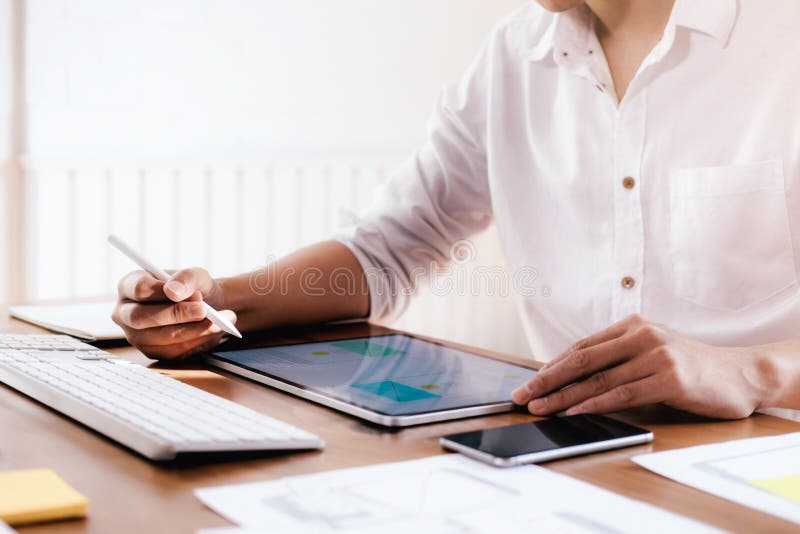 Web Designer Ux Ui Designer Designing Mobile Application User Interface Stock Image Image Of