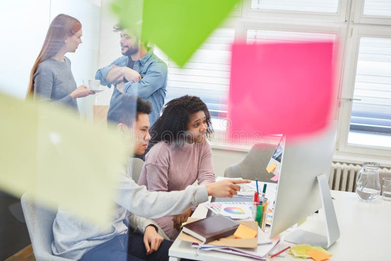 Web Designers and Developers Work on the PC Stock Photo - Image of ...