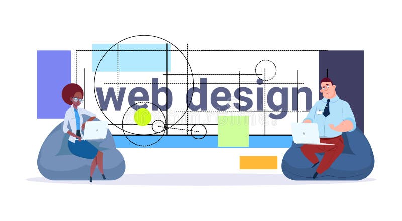 Web Designers Team Working and Programming Modern Business Project ...