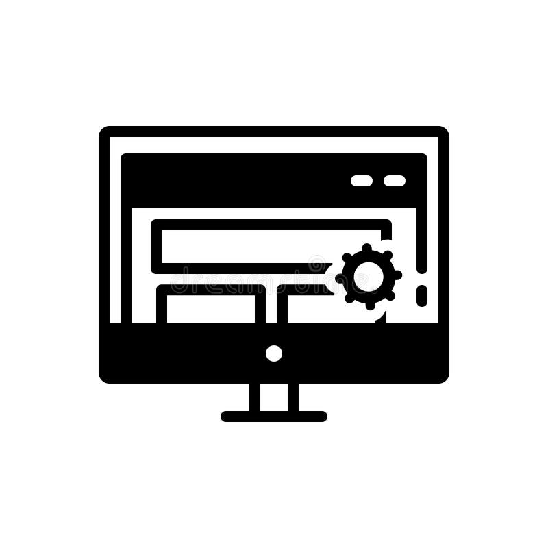 Black Solid Icon for Web Design, Service and Website Stock Vector ...