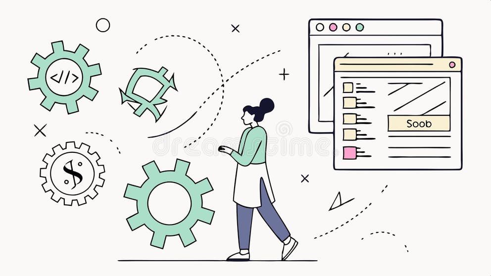 Web Developer at Computer, Coding, and Website Design Illustration ...