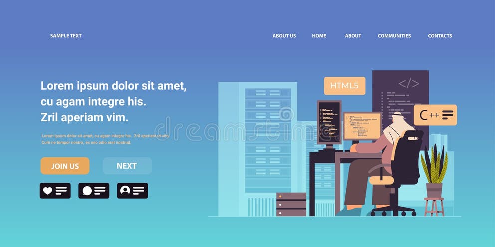 Web Developer Creating Program Code on Computer Monitor Development of Software and Programming ...