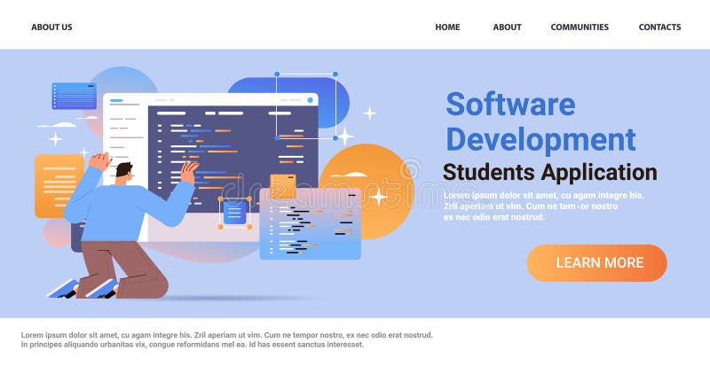Web Developer Creating Program Code Development Of Software And Programming Concept Horizontal