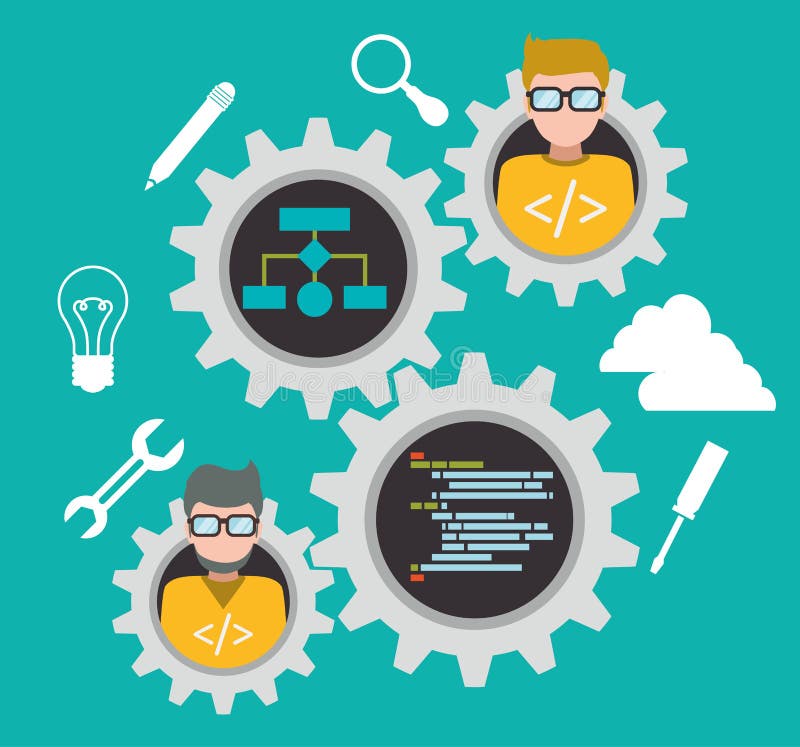 Web developer design stock vector. Illustration of gear - 62575678