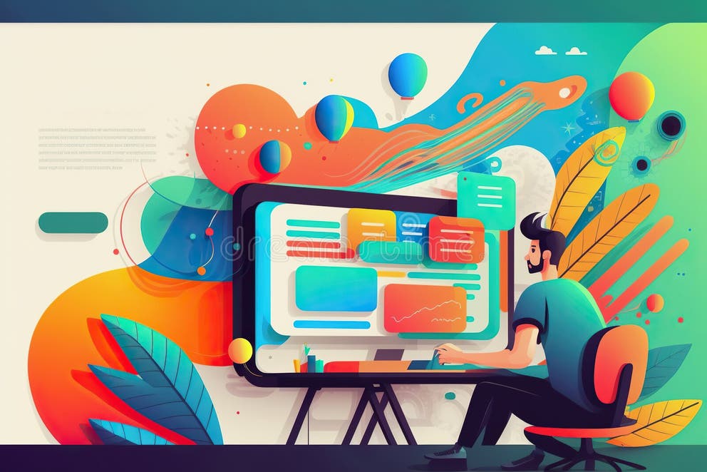 Web Developer Designing And Developing Websites Created With