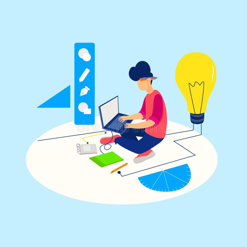 Web Developer Designing Web Layout, Designer Working on Web Project ...