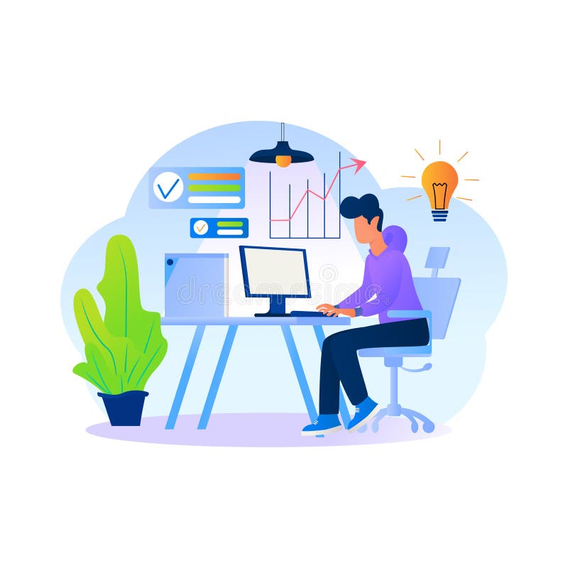 Web Developer Designing Web Layout, Designer Working on Web Project ...