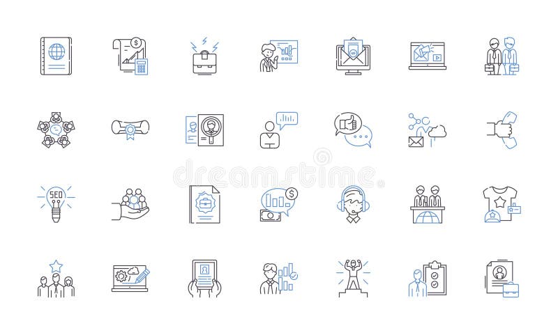 Web Developer Line Icons Collection Html Css Javascript Bootstrap Jquery Php Mysql Vektor Und