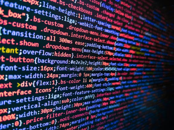 Web Developer Programmer Monitor Screen Display. Concept of Security ...
