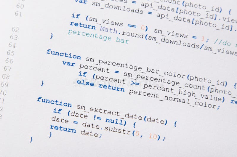 Web Developer Programming Code Printed on a Piece of Paper Stock Photo ... Web Developer Programming Code Printed on a Piece of Paper Stock Photo ...
