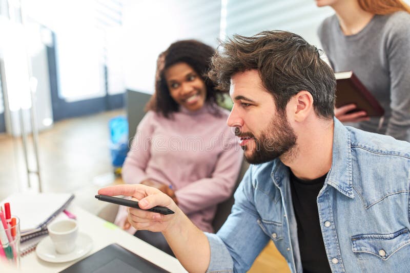 Web Developer in a Project Meeting Stock Image - Image of startup ...