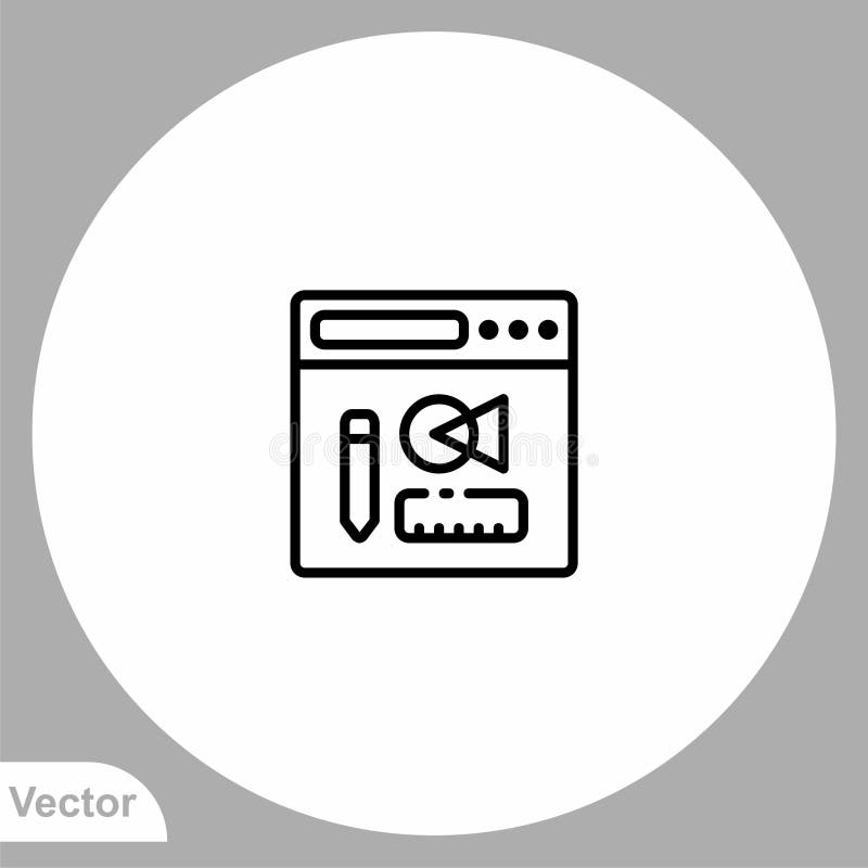 Web Developer Vector Icon Sign Symbol Stock Vector - Illustration of ...