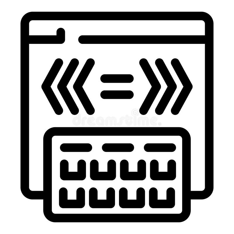 Web Developer Writing Code Using Keyboard And Computer Stock Illustration Illustration Of