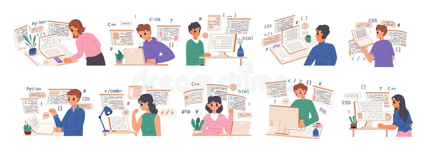 Coder Programmers Stock Illustrations – 558 Coder Programmers Stock ...
