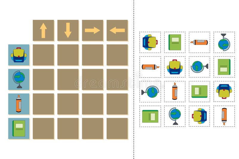Logic game for children stock illustration. Illustration of pastime ...