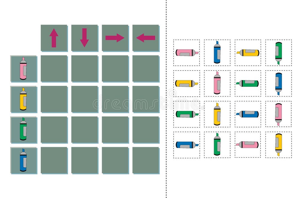 Educational Game for Children Stock Illustration - Illustration of ...