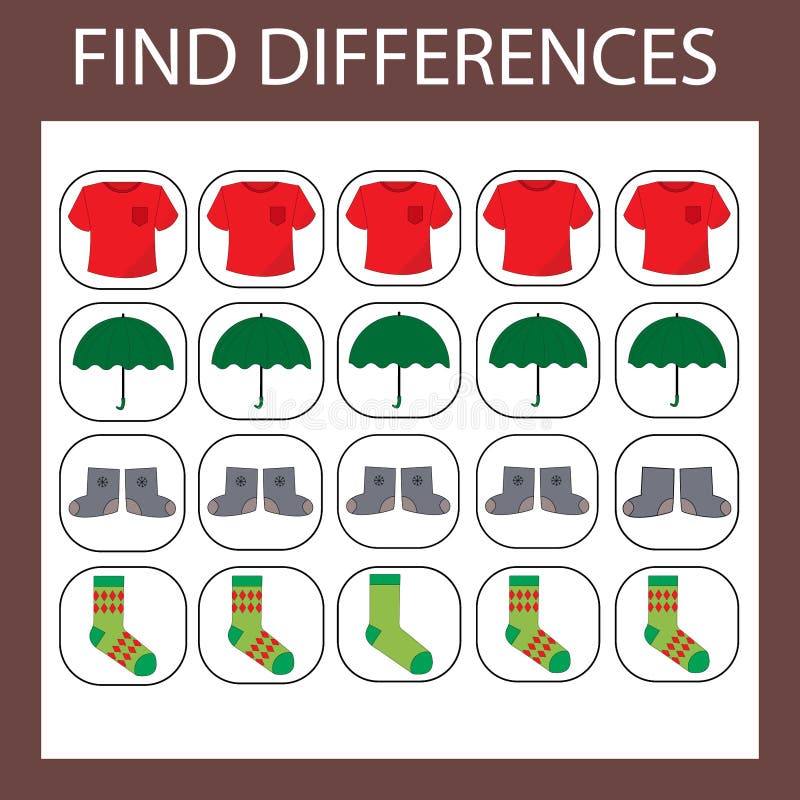 Educational Game for Preschoolers Stock Illustration - Illustration of ...