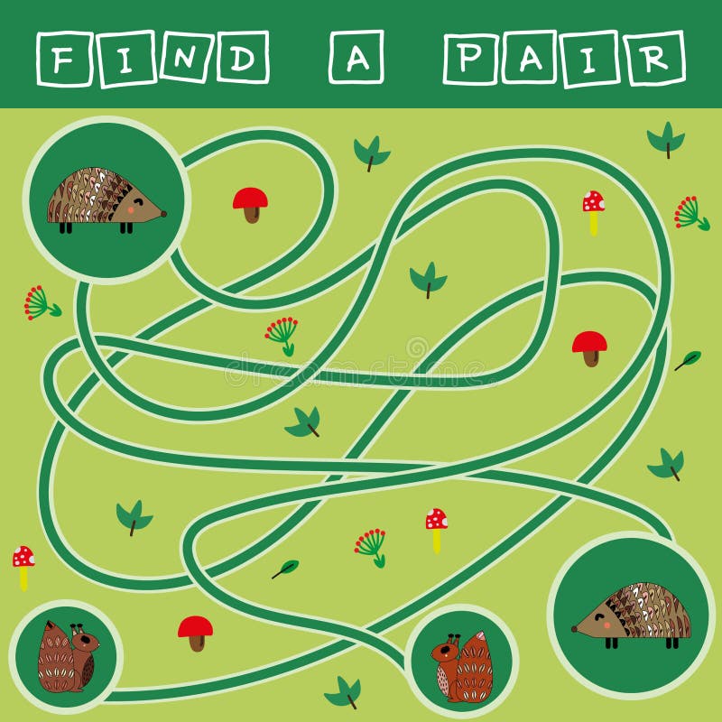 Logic game for children stock illustration. Illustration of education ...