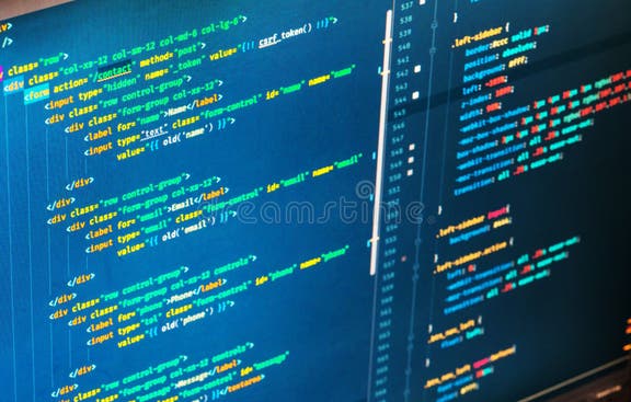 Computer Code on the Screen (web Developing) Stock Image - Image of cyber, cyberspace: 126958735