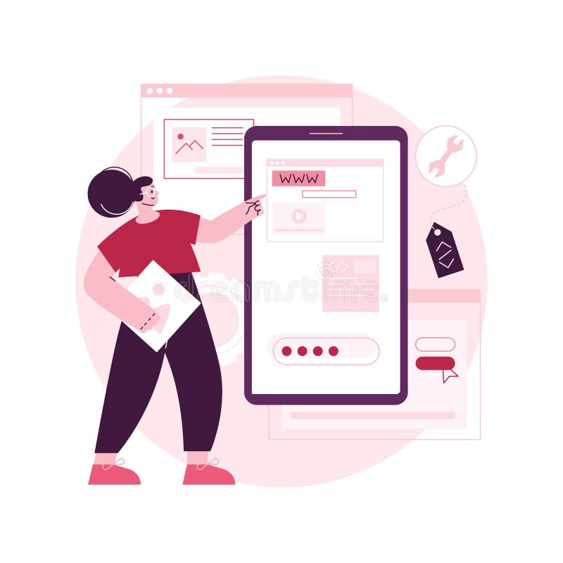 Web Development Abstract Concept Vector Illustration. Stock Vector ...