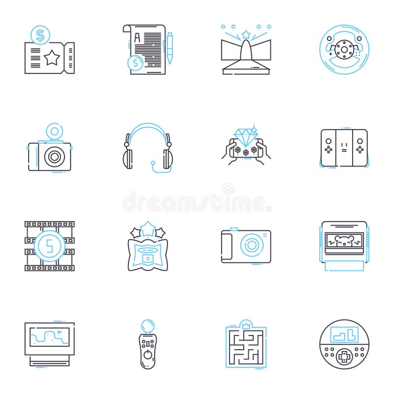 Web Development Agency Linear Icons Set Web Design Coding Programming Html Css Javascript