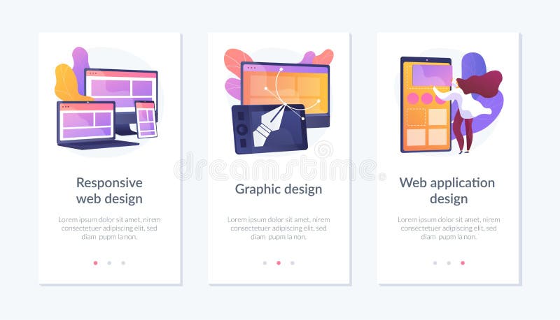 Web Development App Interface Template. Stock Vector - Illustration of idea, mobile: 191008844