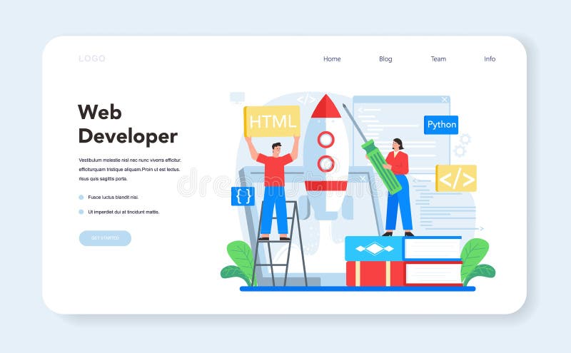 Web Development Banner Stock Illustrations – 94,563 Web Development ...