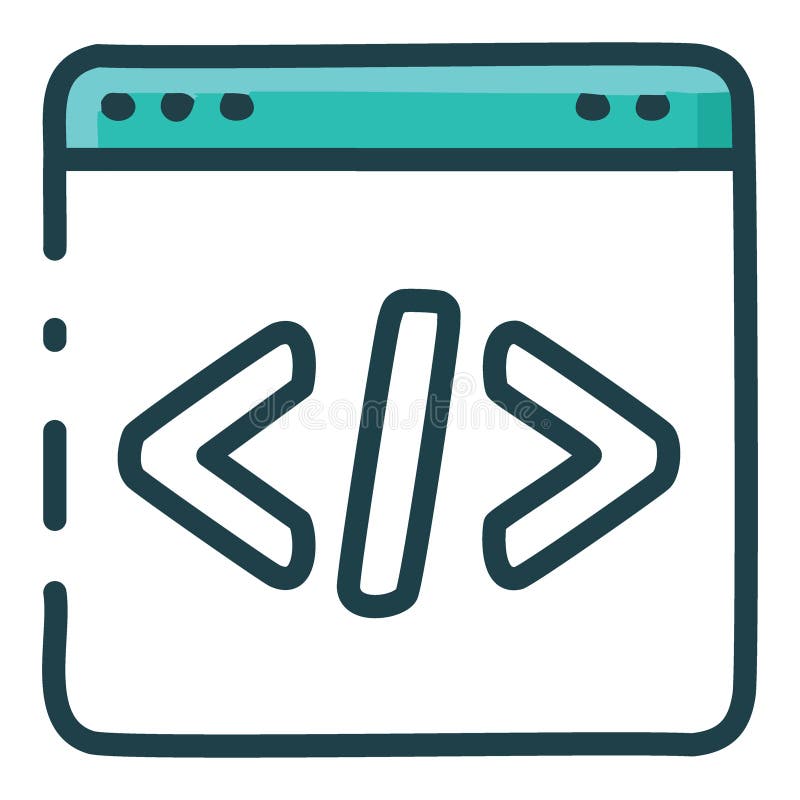 Web Development Browser Icon Simple Colorful Icon Representing Web Development And Coding