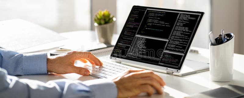 Web Development Code and Coding on Laptop Stock Photo - Image of space ...