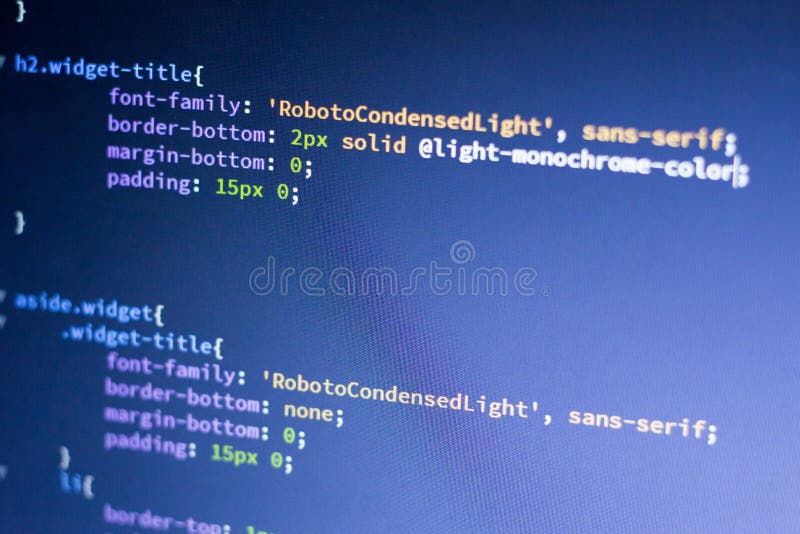 Css Stylesheet Code Splitting Of Html And Css In Editor Web Or Application Development