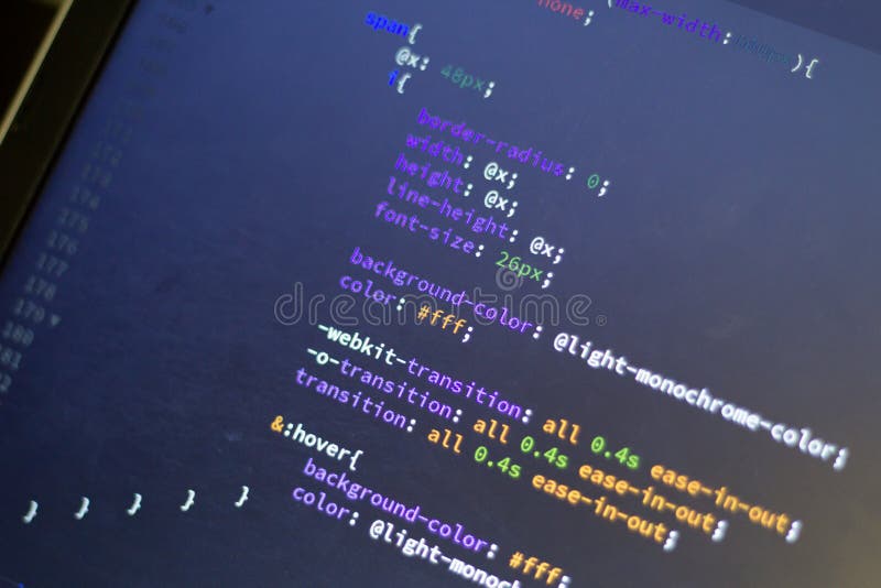 Css Style Code Computer Programming Source Code Abstract Screen Of Web Developer Digital