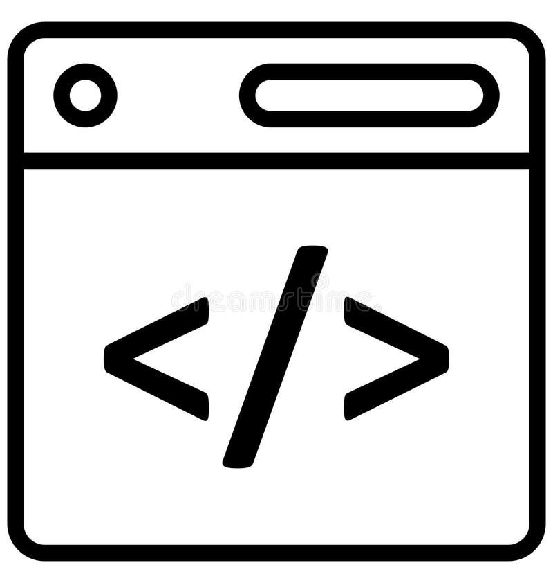 Web, Development Code Isolated Vector Icon that Can Be Very Easily Edit ...