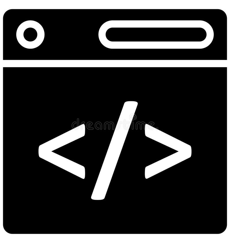 Web, Development Code Isolated Vector Icon that Can Be Very Easily Edit ...