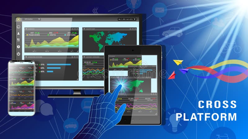 Cross Platform Development Website Stock Vector - Illustration of cross ...