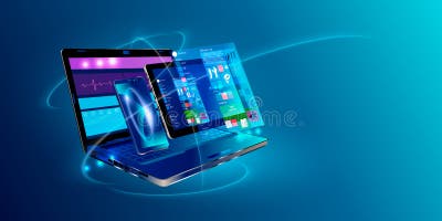 Web Development and Coding. Cross Platform Development Website Stock ...