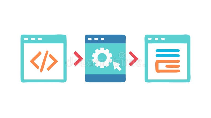 Web Development Coding Icons, UI UX Design Elements, Vector Design ...