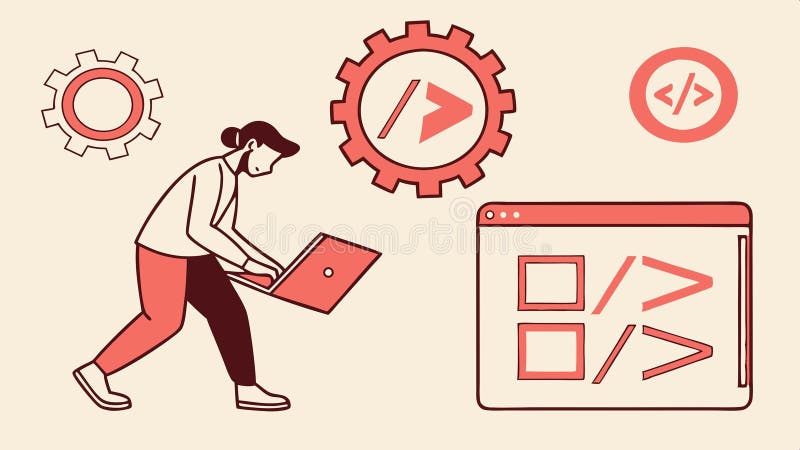 Web Development And Coding Icons Vector Design Generative Ai Stock Vector Illustration Of