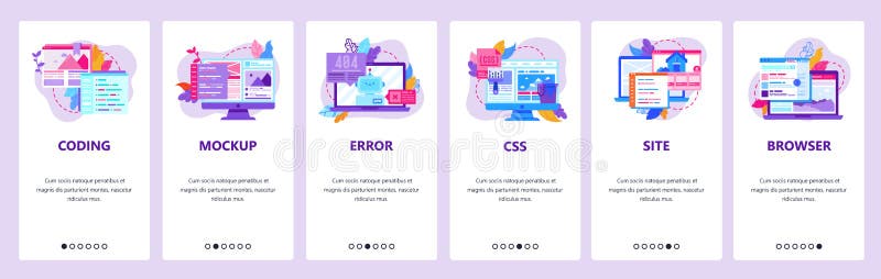 Web Dev Html Css Php Into Computer Frame Stock Vector Illustration Of Words Database 26780605