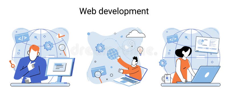 Web Development Coding And Programming Creation Digital Software Mobile Desktop Platforms