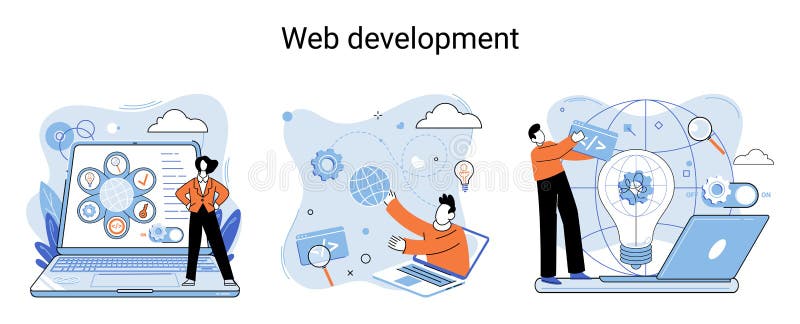 Web Development Coding And Programming Creation Digital Software Mobile Desktop Platforms